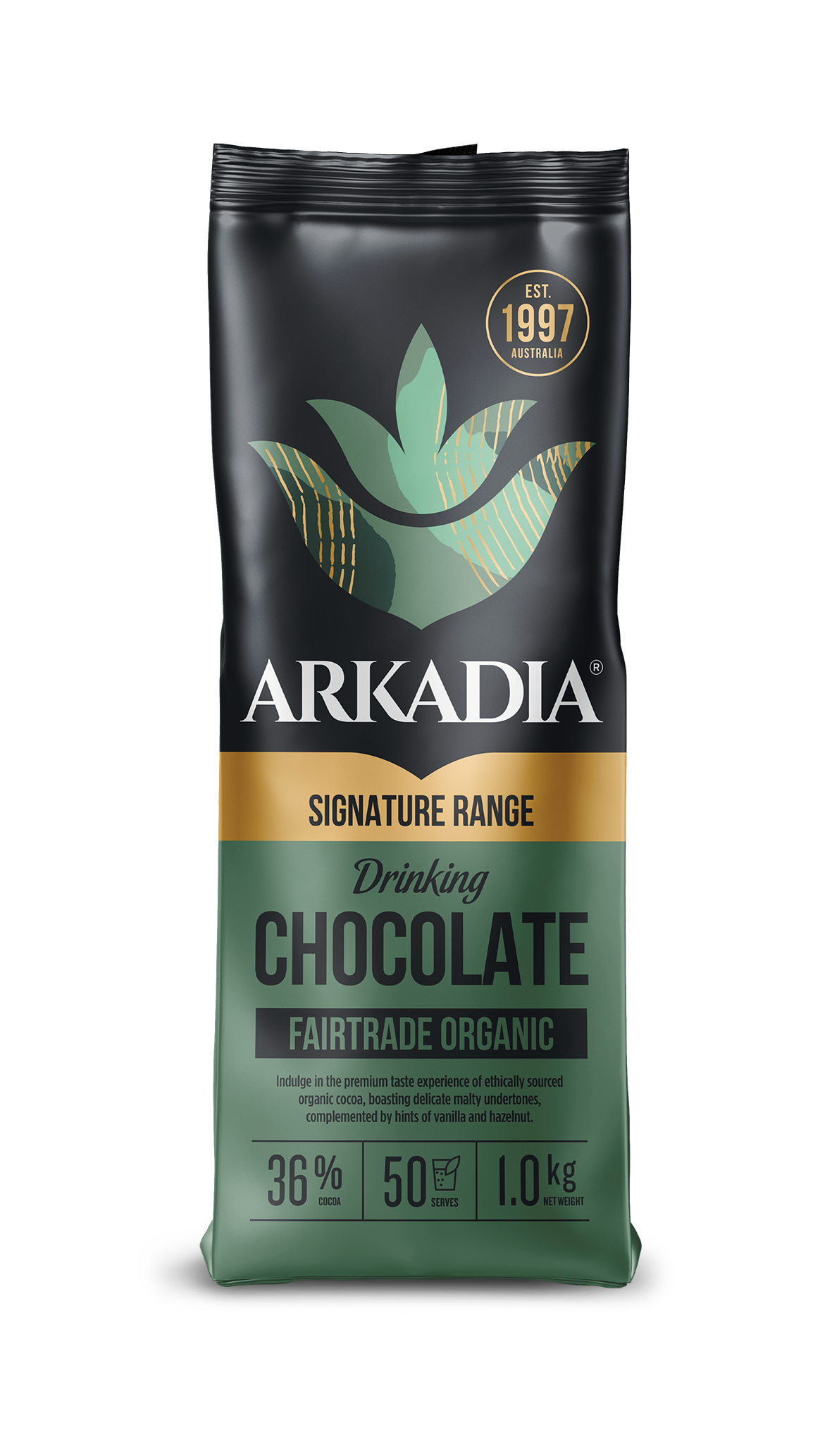 ARKADIA FAIR TRADE/ORGANIC CHOCOLATE 36% COCOA 1KG